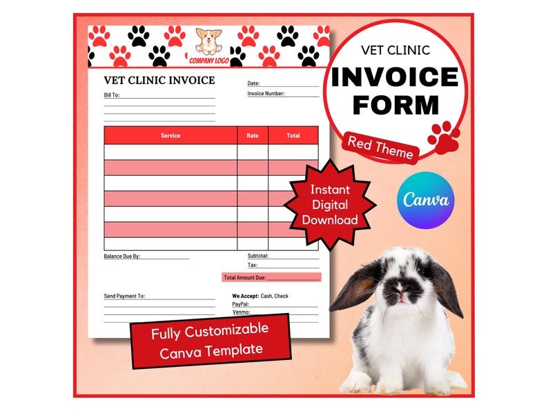 Vet Clinic Invoice Form: Billing Form for Veterinarians and Pet ...