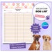 Dog Daycare Dog List Doggy Daycare Dog Checklist Dog Business Form Pet ...