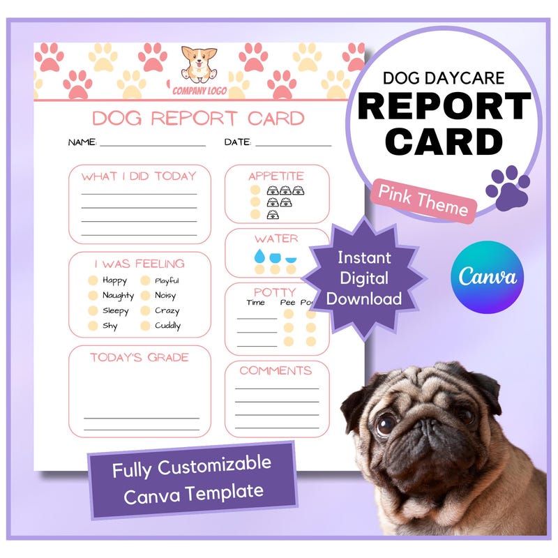 Dog Report Card - Etsy