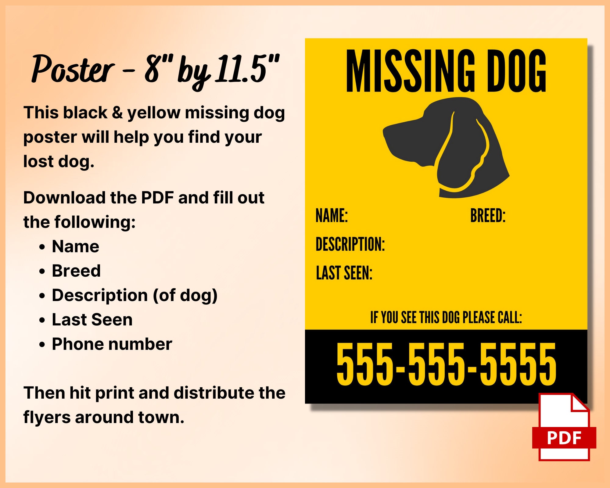 Found Dog Poster Template