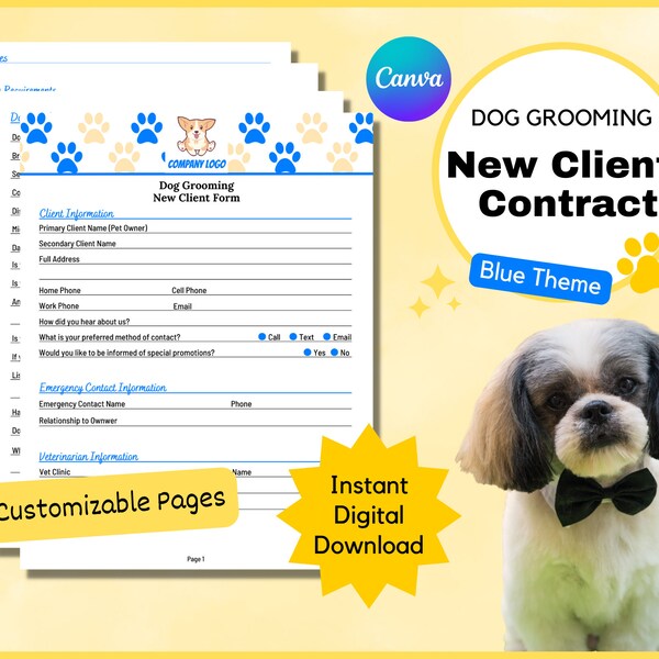 Printable Dog Grooming Consent - Etsy