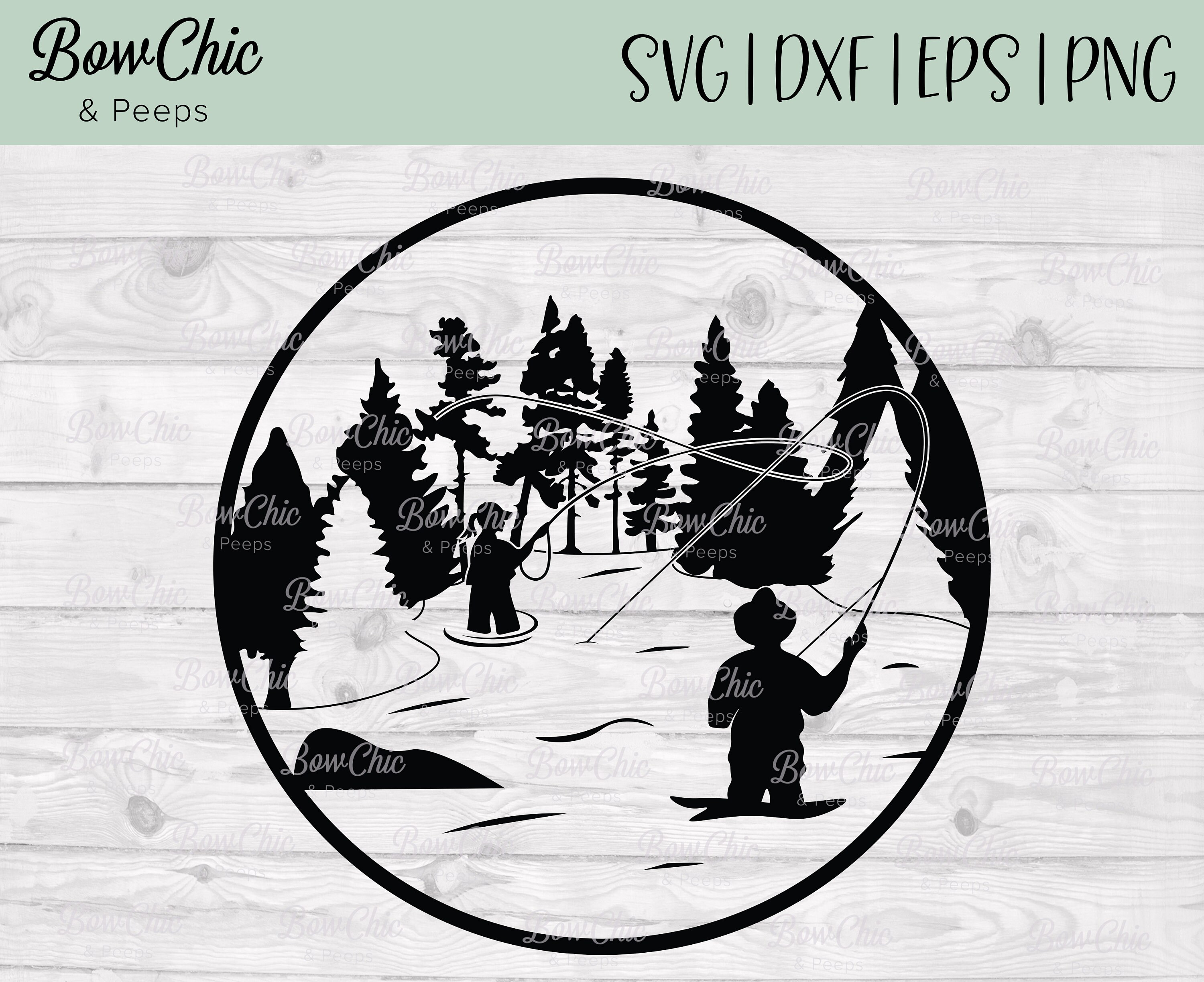 Fly Fishing SVG Couple Fly Fishing Svg Man and Women Fly - Etsy Canada