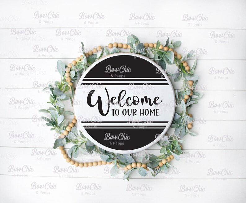 Circle Welcome Sign svg Welcome To Our Home svg Rectangle | Etsy