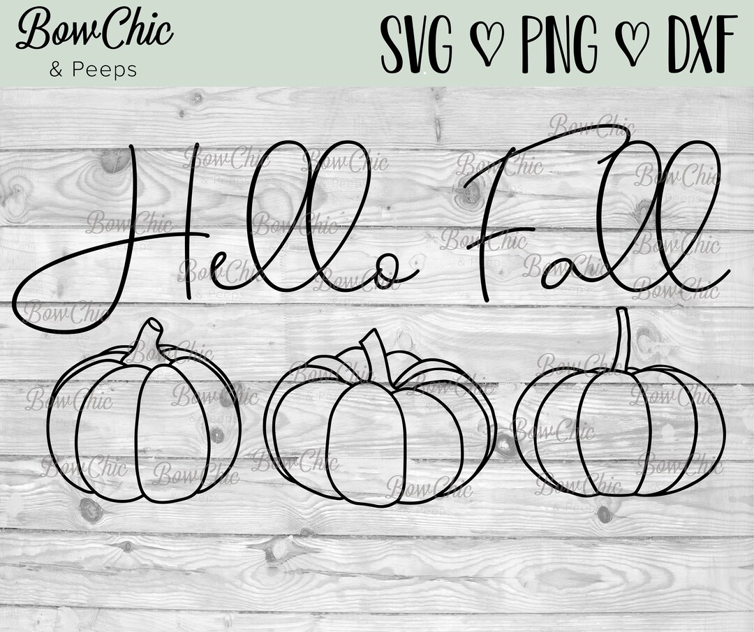 Hello Fall Svg | Hand Drawn Pumpkins Svg | Autumn Svg | Fall Svg | Fall ...