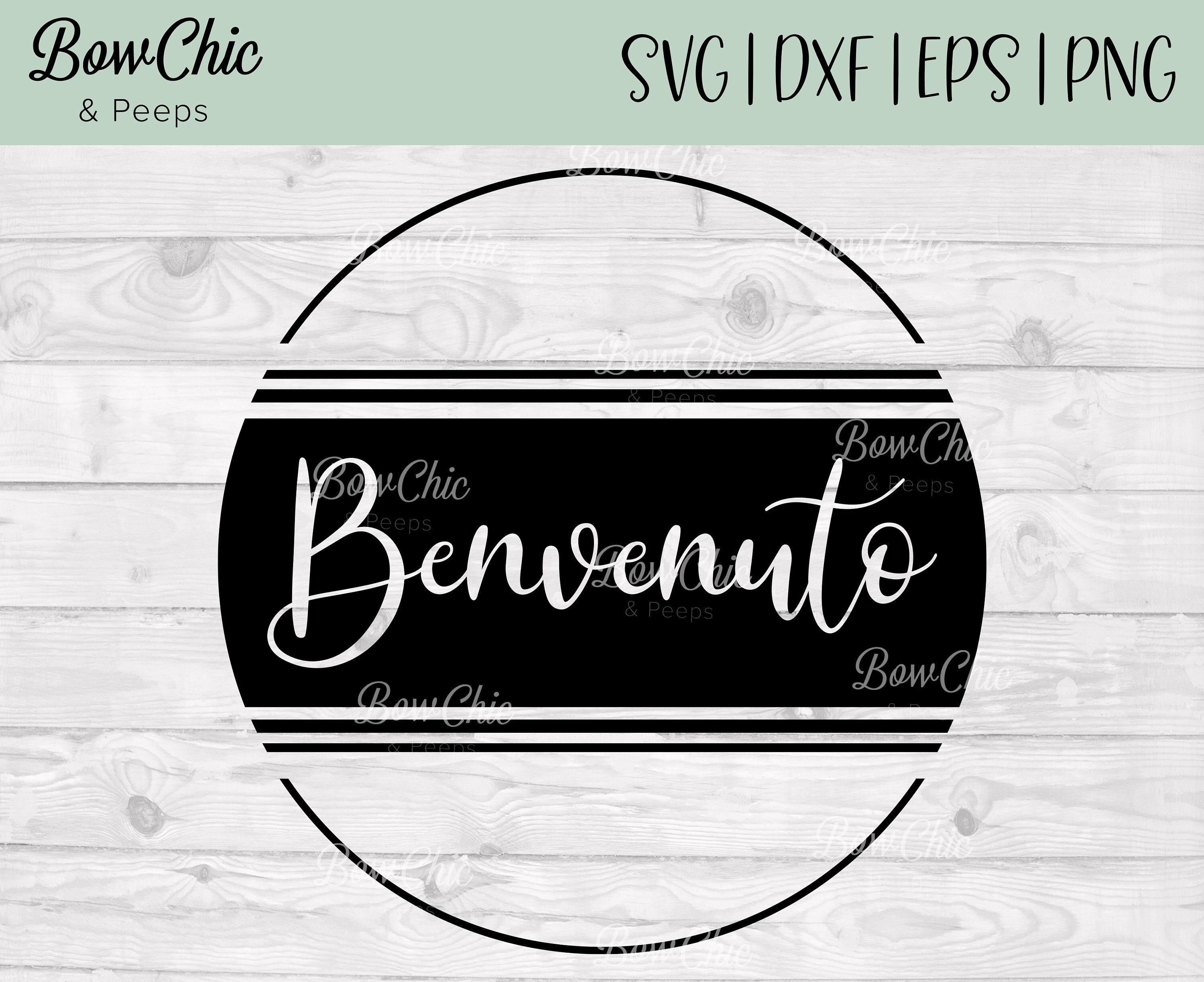 Benvenuto Svg Italian Welcome Sign Svg Circle Welcome Sign - Etsy