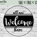 Circle Welcome Sign Svg Welcome Sign Svg Grain Stripes Svg Welcome SVG ...