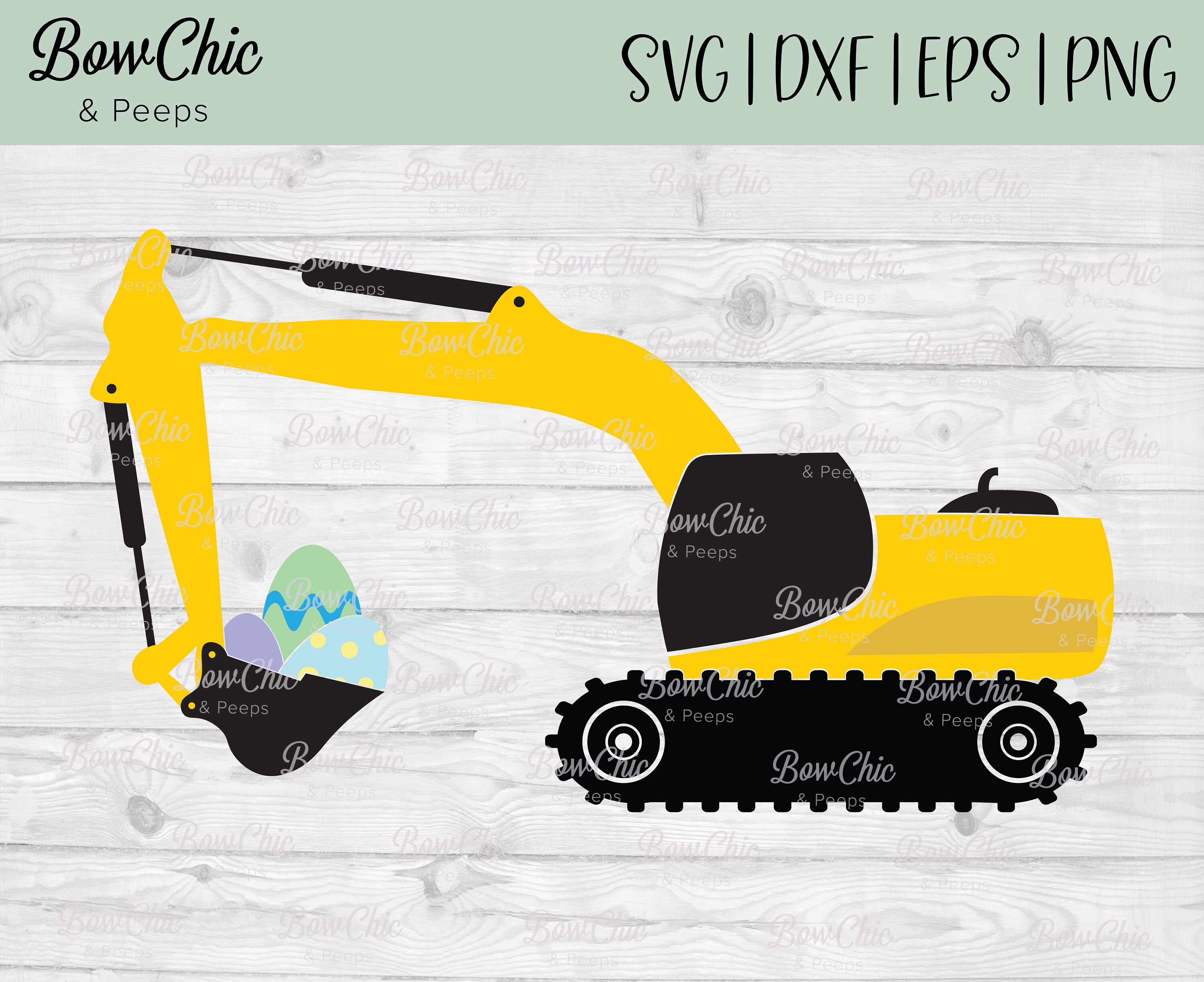Digger SVG Excavator SVG Easter Digger SVG Easter svg | Etsy