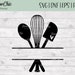 Kitchen Utensils Split Monogram Svg Monogram Baking Svg Kitchen Logo ...