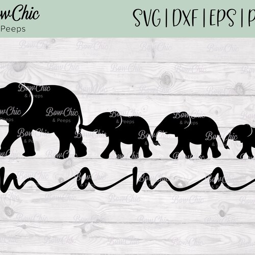 Mama Elephant Svg Mama Svg Mom and Baby Elephant Svg | Etsy