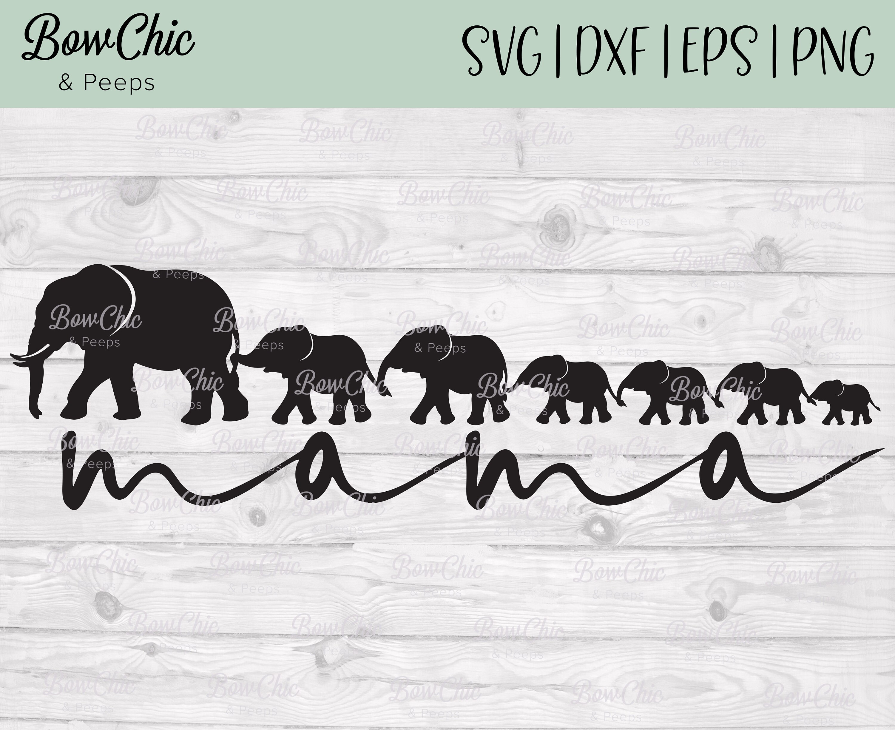 Mama Elephant Svg Mama Svg Mom and Baby Elephant Svg - Etsy