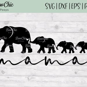 Mama Elephant Svg Mama Svg Mom and Baby Elephant Svg Elephant Svg ...