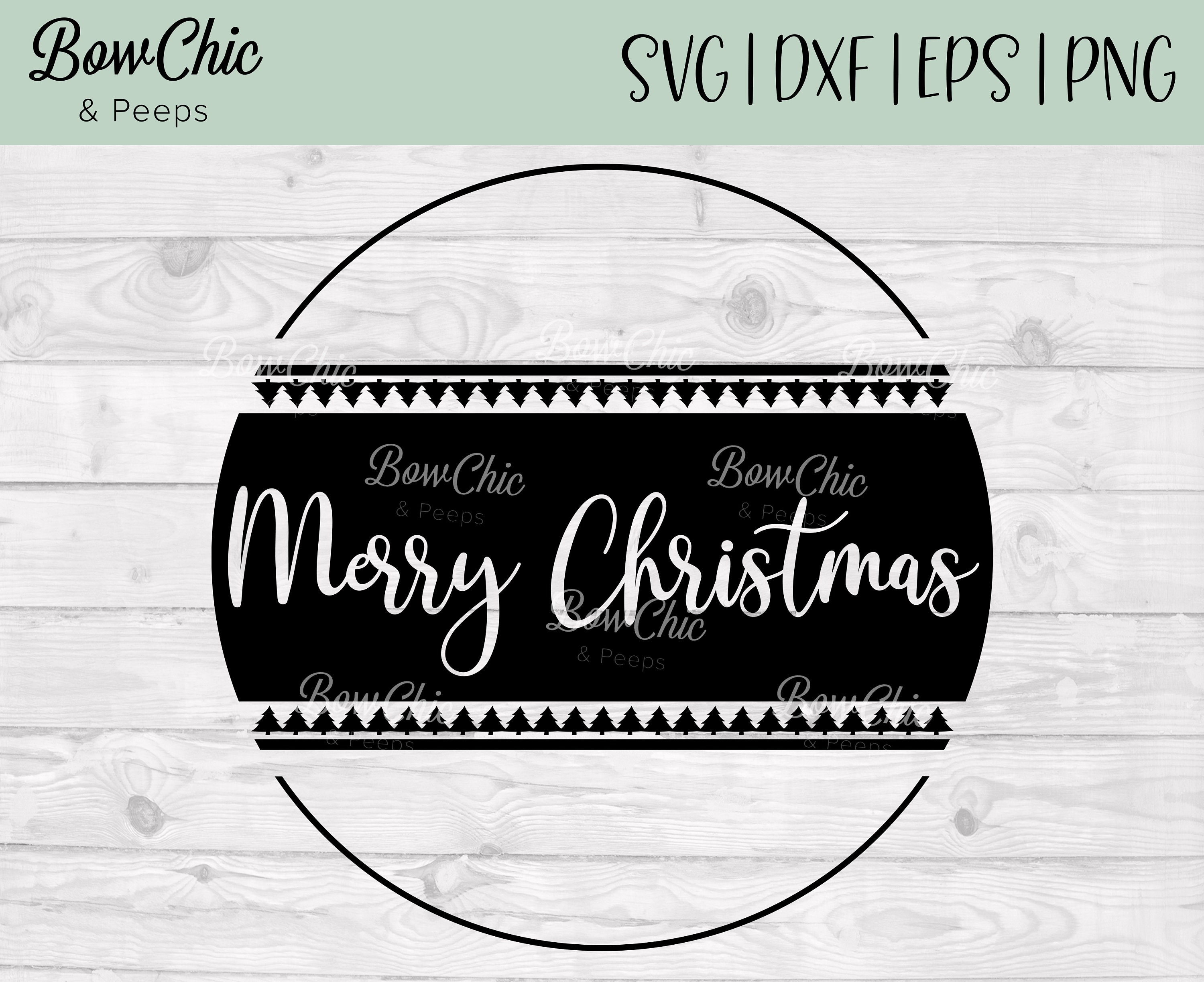 Circle Merry Christmas Sign Svg Merry Christmas Svg Grain - Etsy