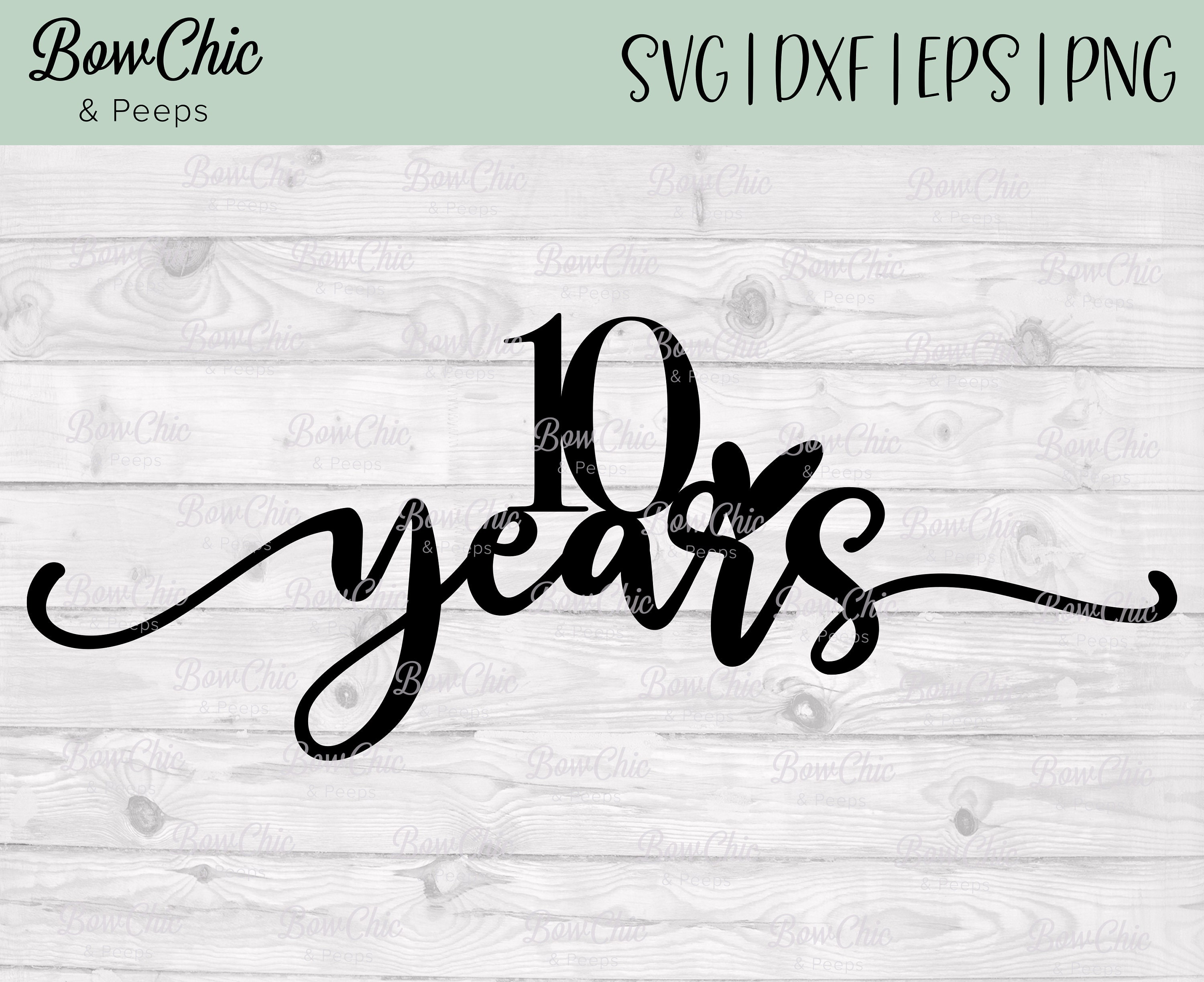 10 Years SVG 10th Anniversary SVG Aluminum Anniversary Svg - Etsy