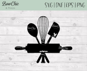 Baking SVG Clipart, Vector Bakery Clipart, Kitchen Tools, Baking ...