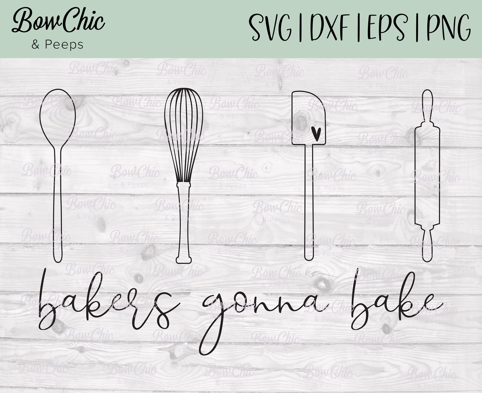 Bakers Gonna Bake svg Kitchen Utensils svg Baking svg | Etsy
