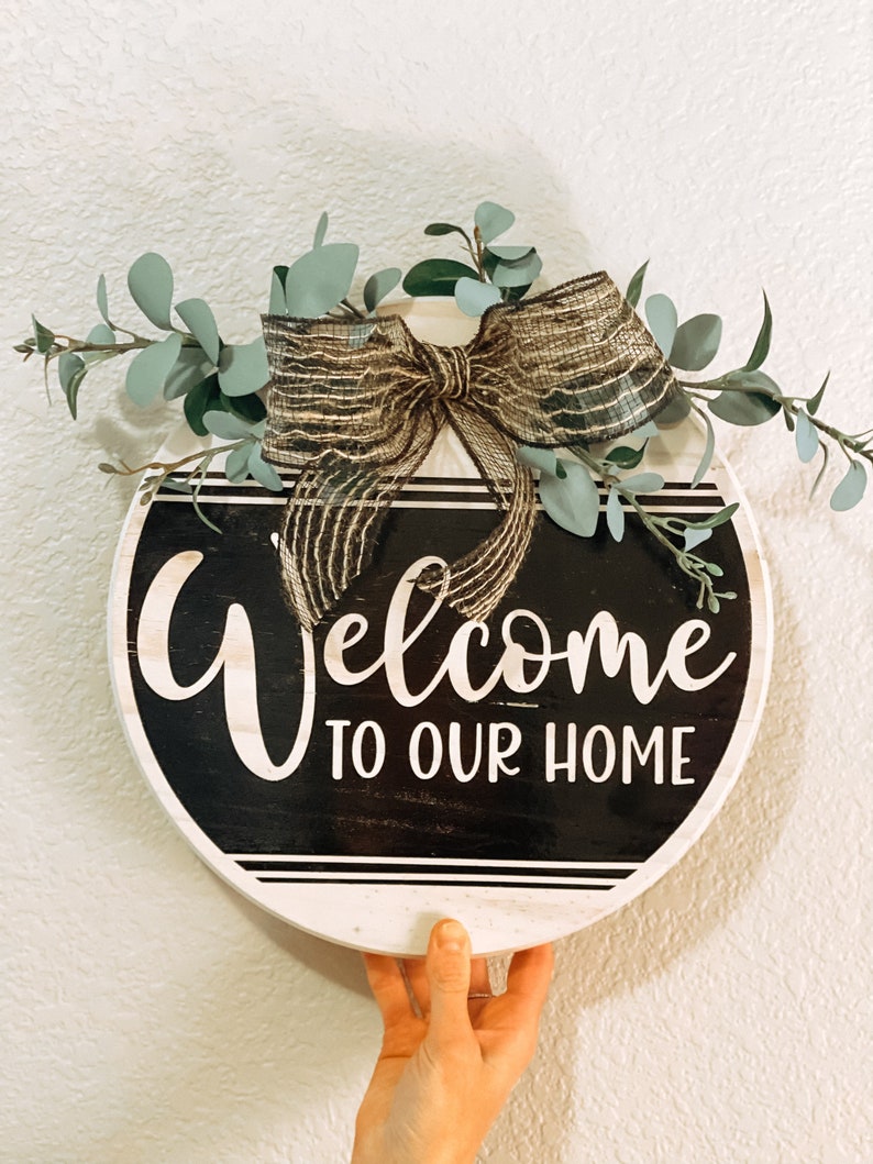 Circle Welcome Sign Svg Welcome to Our Home Svg Welcome - Etsy