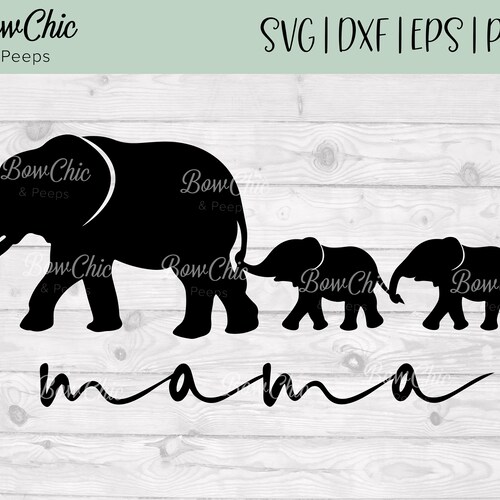 Mama Elephant Svg Mama Svg Mom and Baby Elephant Svg | Etsy