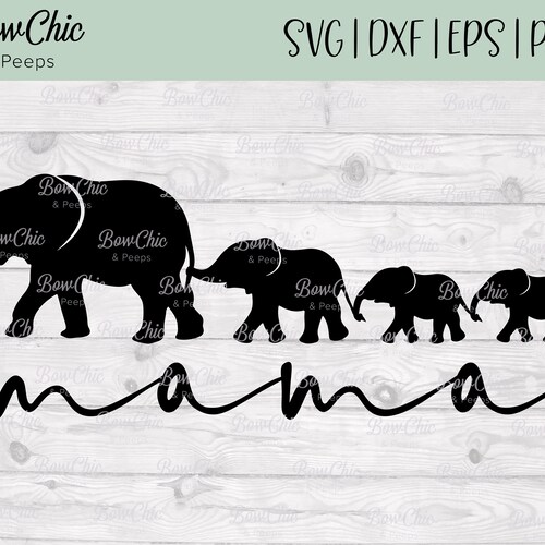 Mama Elephant Svg Mama Svg Mom and Baby Elephant Svg | Etsy