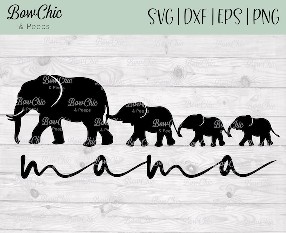 Mama Elephant Svg Mama Svg Mom and Baby Elephant Svg - Etsy