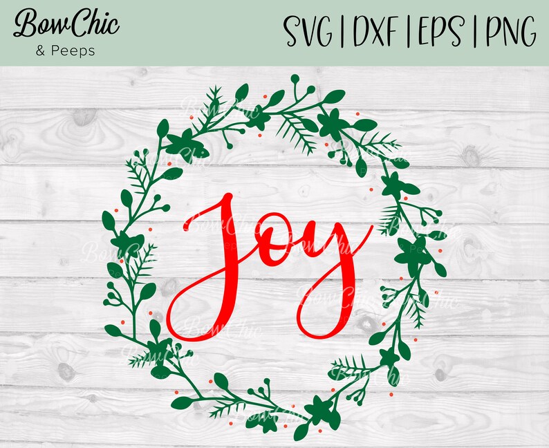 Christmas Wreath SVG Christmas Joy Wreath Svg Joy Wreath - Etsy