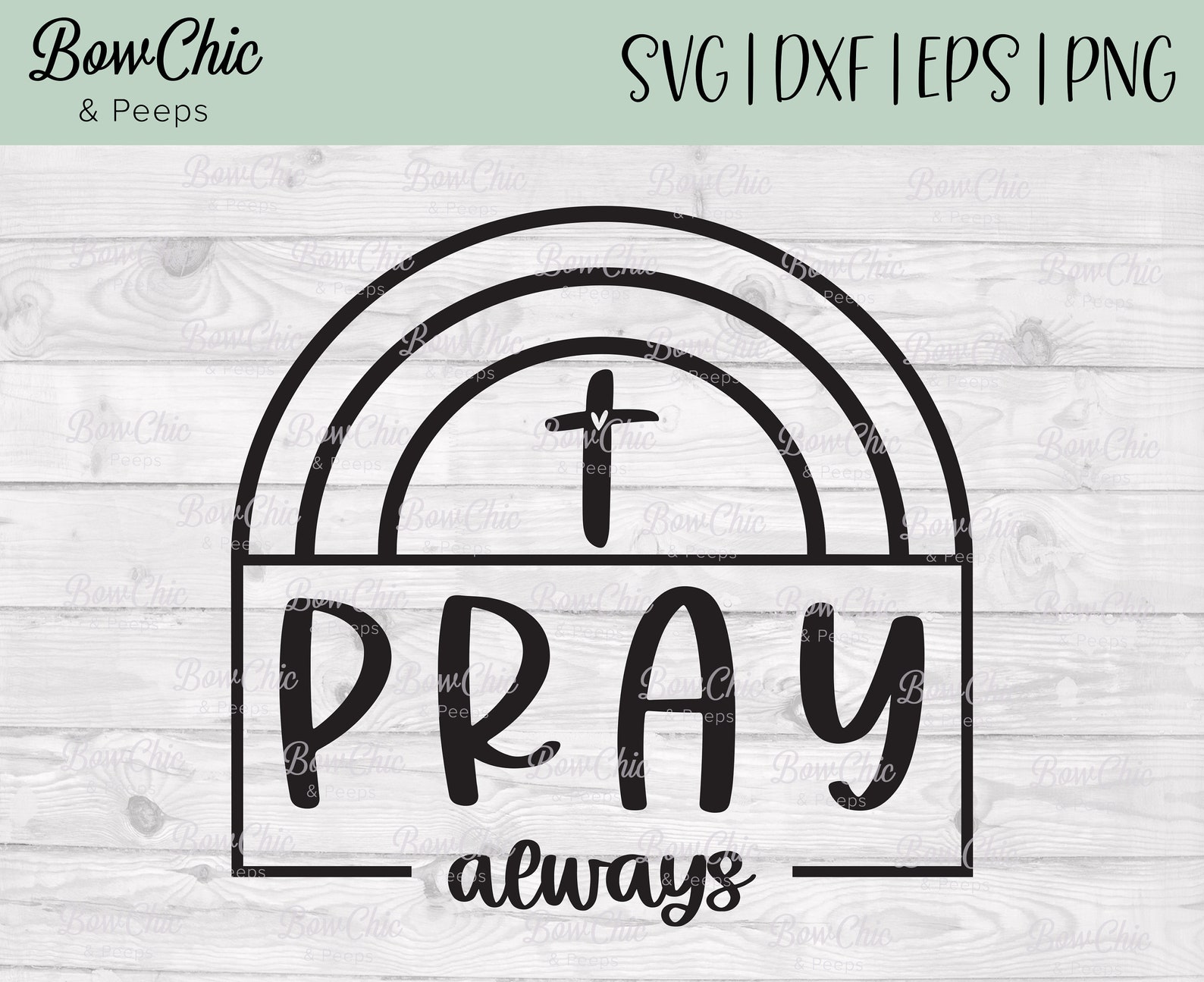 Pray Always Svg Pray Svg Rainbow Svg Cross Svg Praying | Etsy