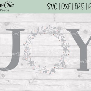 JOY Svg Christmas Wreath Svg Christmas Joy Wreath Svg Joy Wreath Svg ...