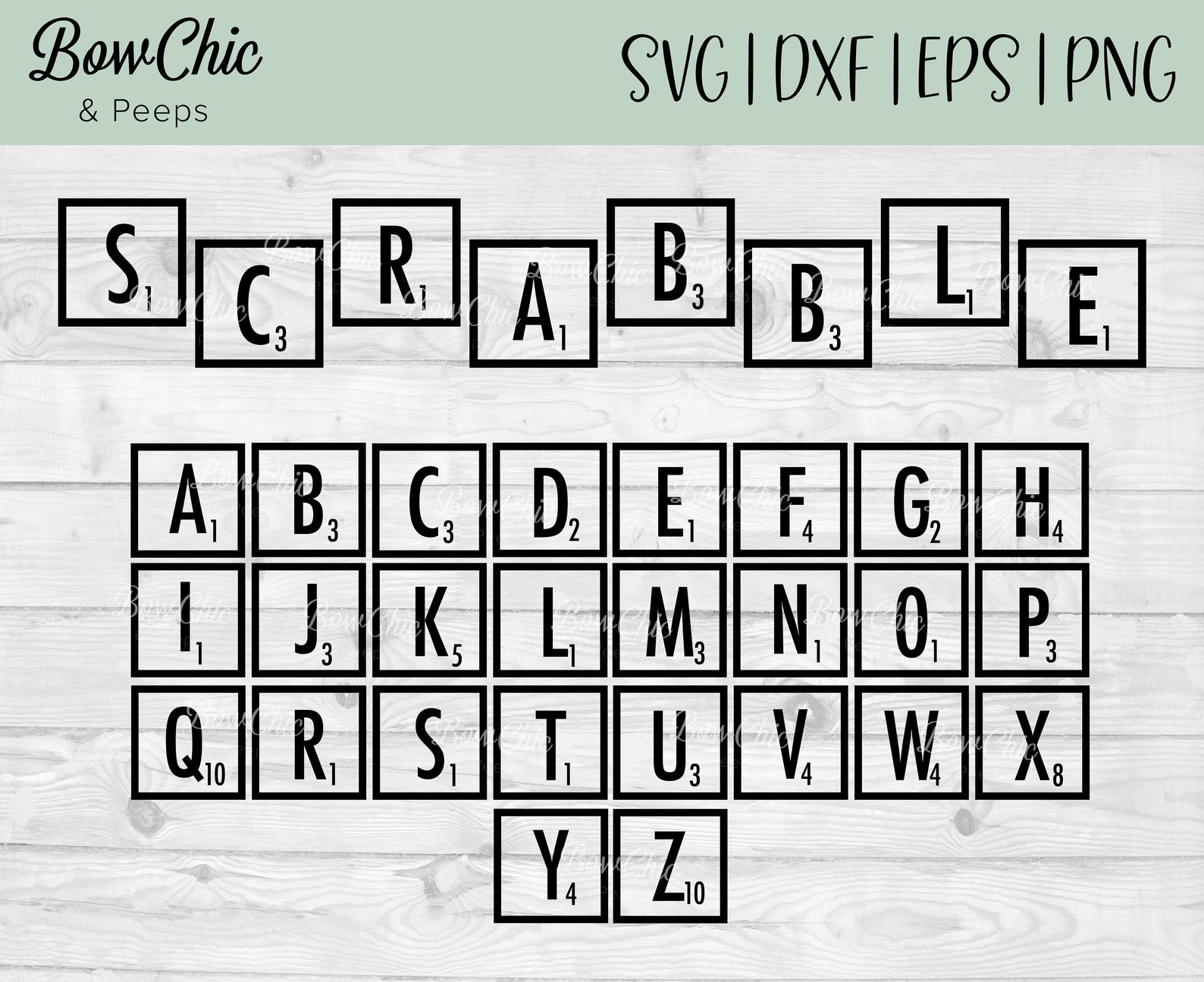Scrabble Lettering SVG Cut File Scrabble Tiles Svg Files | Etsy