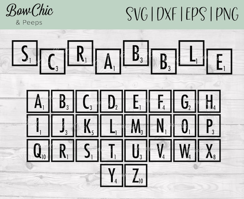 Scrabble Lettering SVG Cut File Scrabble Tiles Svg Files - Etsy