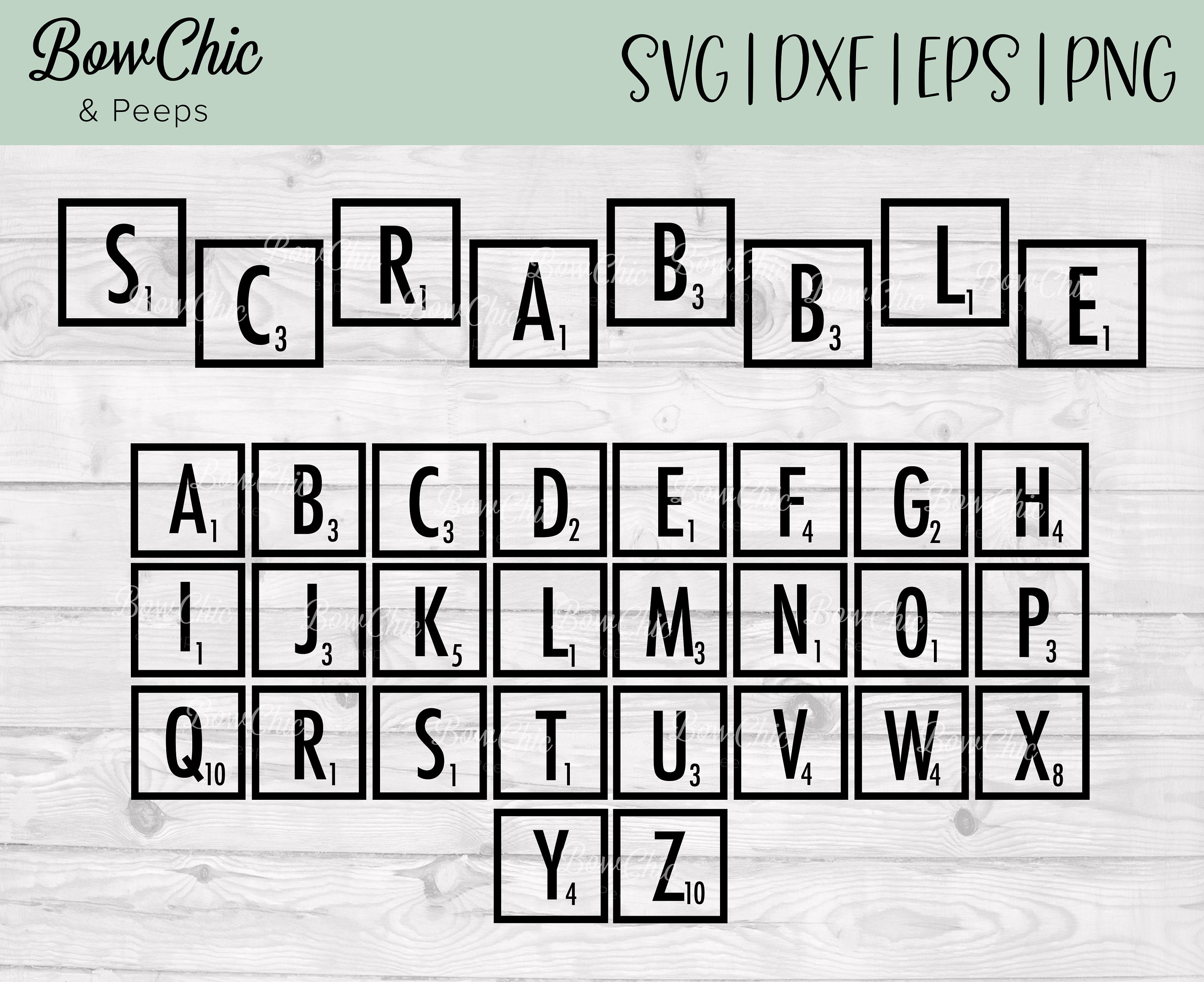Scrabble Lettering SVG Cut File Scrabble Tiles Svg Files - Etsy