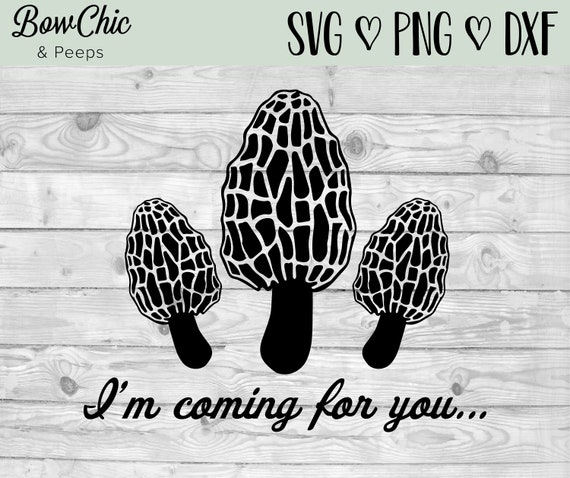 Digital Morel Mushroom Cut File SVG Instant Download scalable png dxf ...