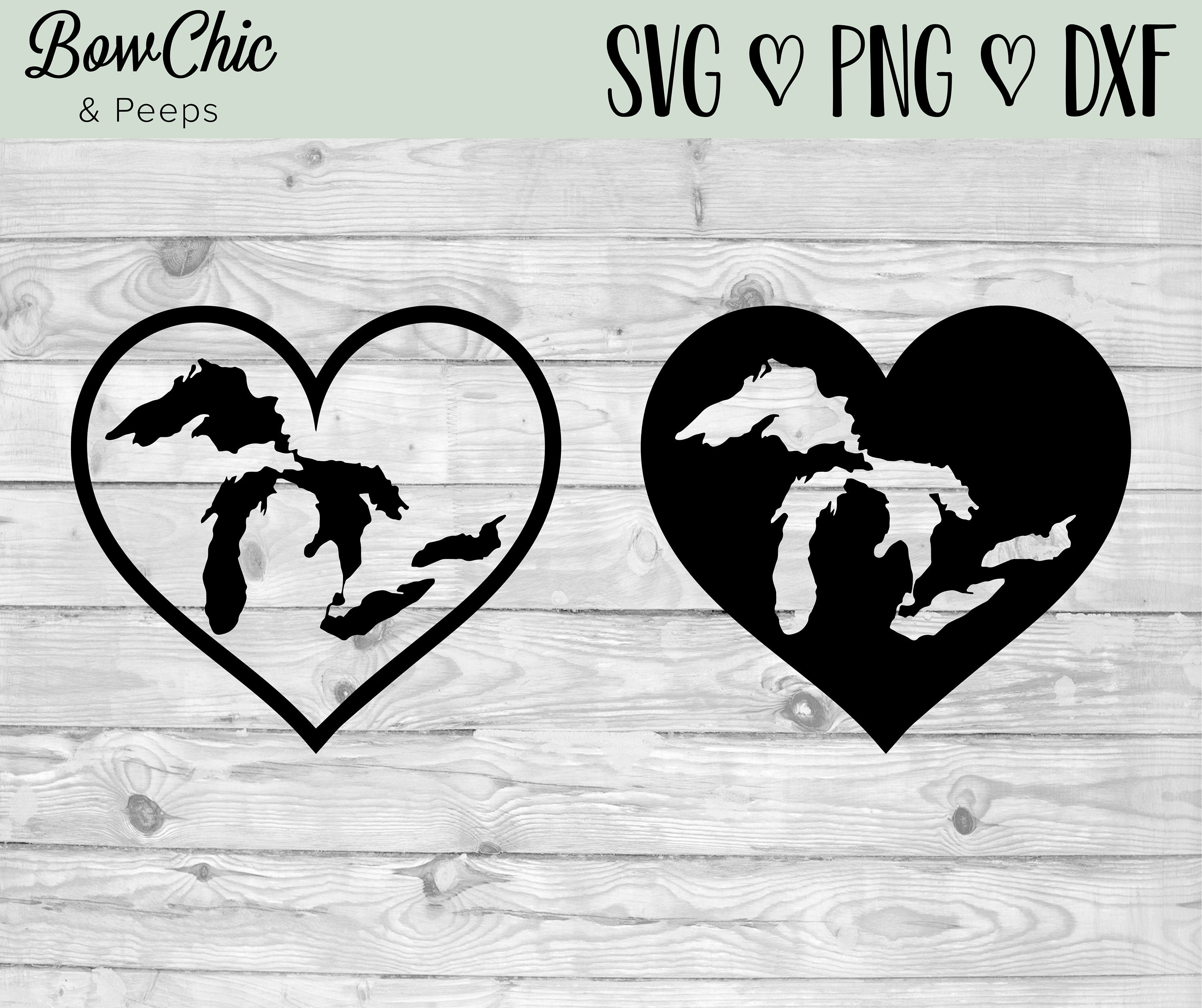 Great Lakes SVG Great Lakes Heart Lake Michigan Lake - Etsy
