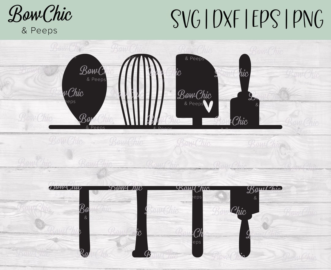 Kitchen Utensils Svg | Monogram Baking Svg | Baking Svg | Baking ...