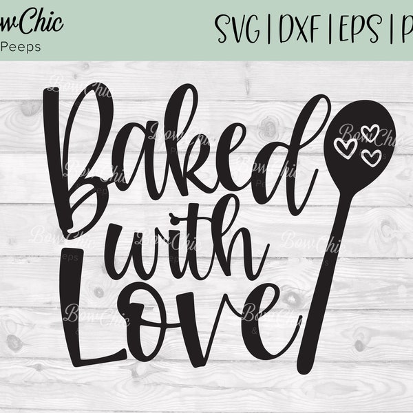 Baked With Love Svg - Etsy