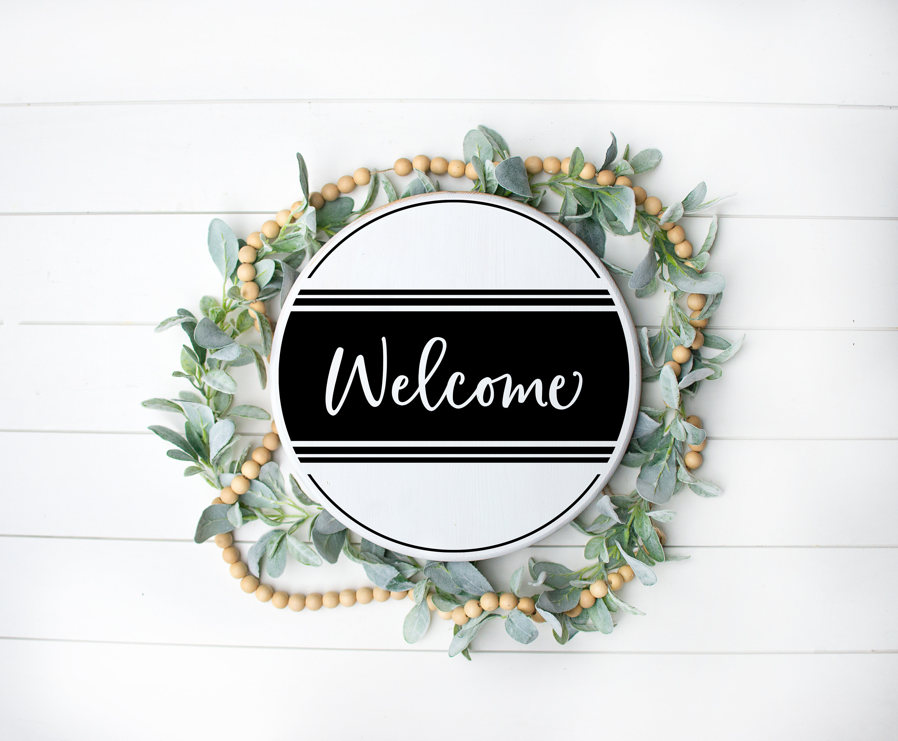 Circle Welcome Sign Svg Welcome Sign Svg Grain Stripes Svg - Etsy