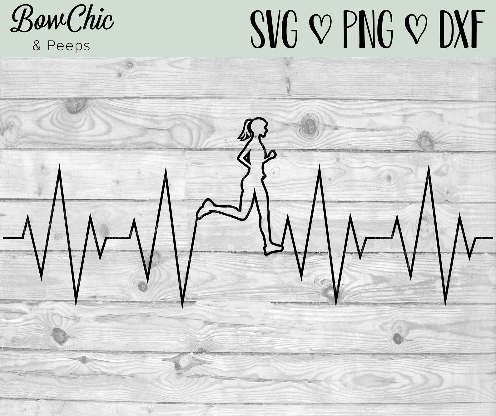 Runner Heartbeat SVG Cross Country svg Runner svg Jogger | Etsy