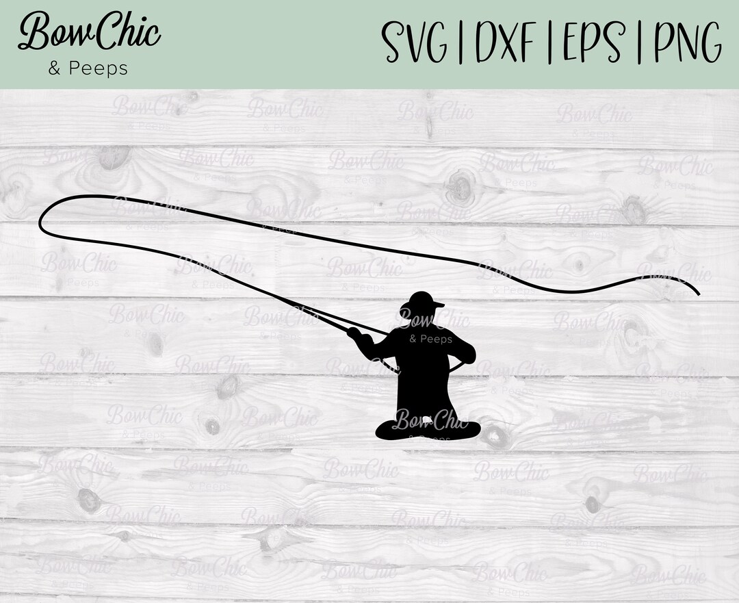 Fly Fishing SVG | Fly Fisherman | Fly Fishing Silhouette | Fishing SVG ...