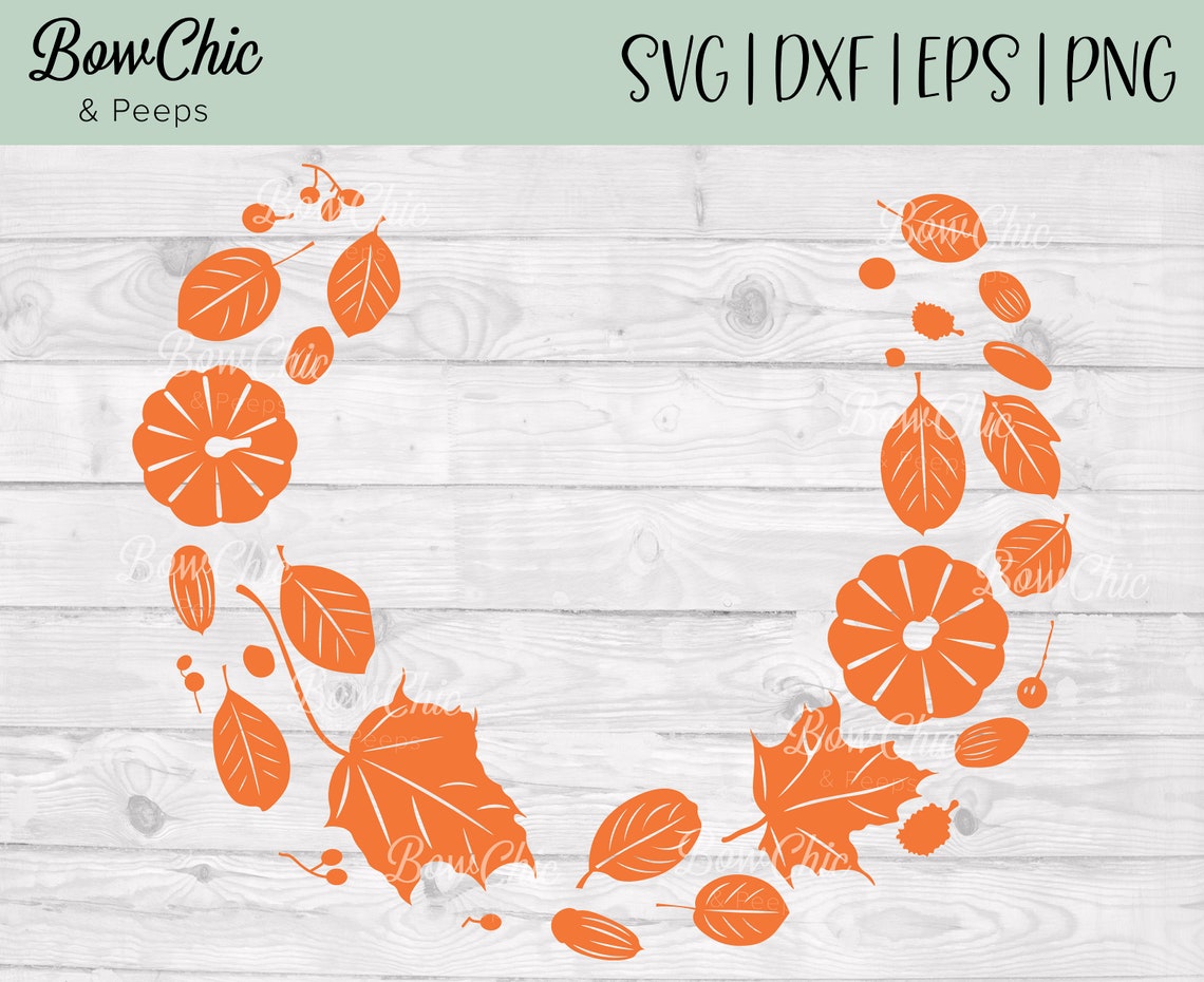 Fall Wreath Svg Pumpkin Wreath Svg Autumn Wreath Svg | Etsy