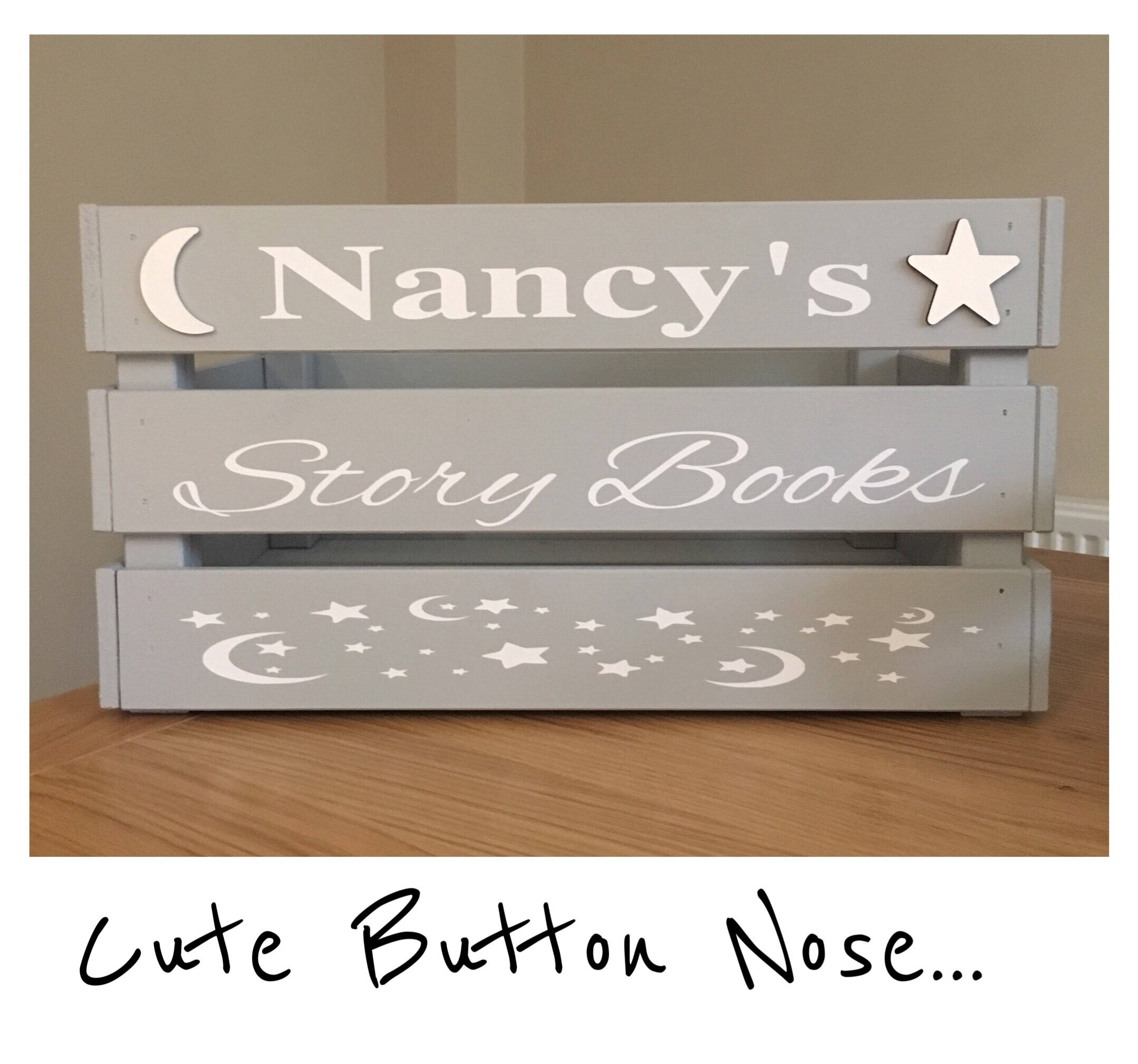 Personalised Large Story Books Wooden Crate - Etsy