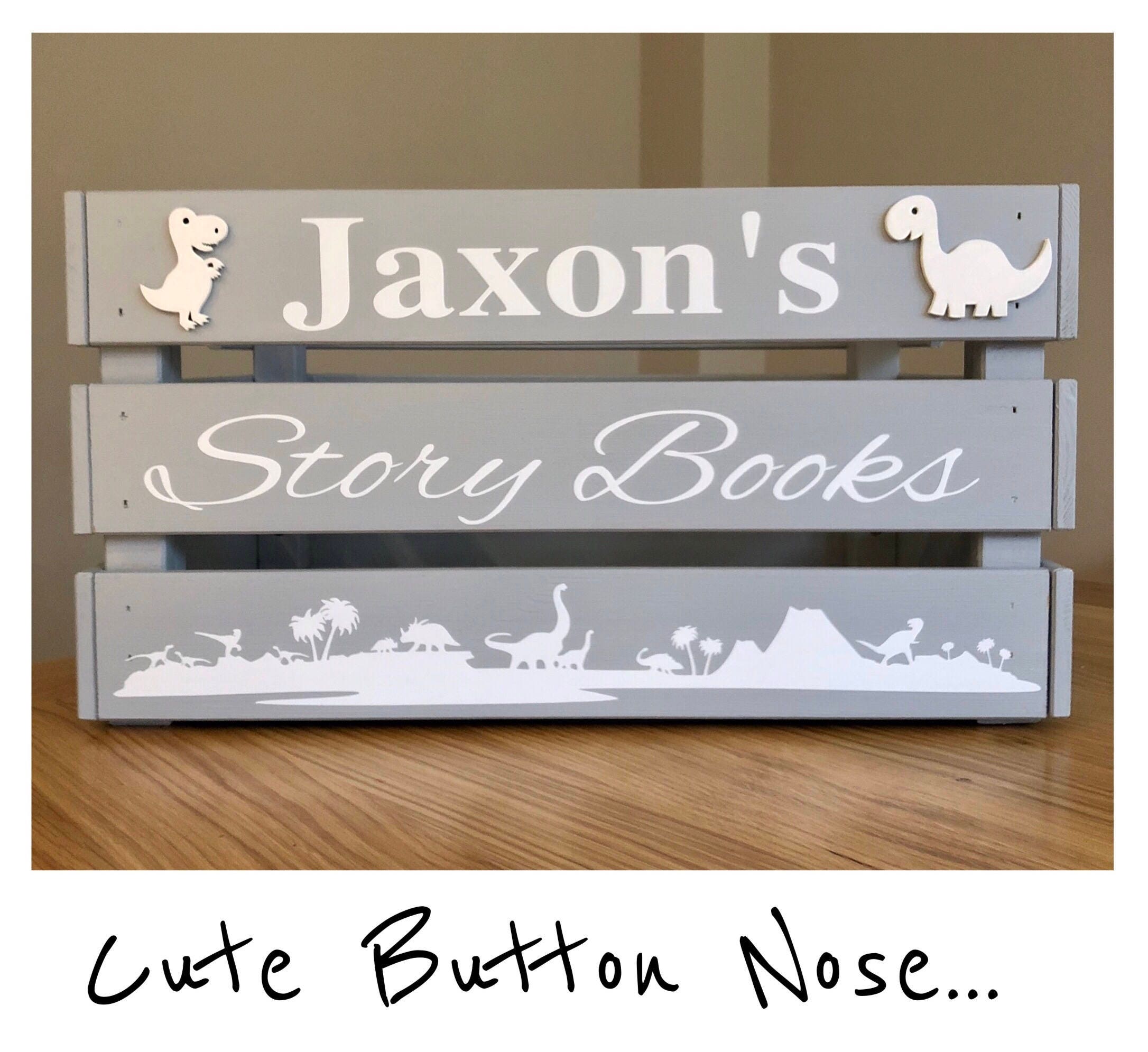 Personalised Large Story Books Wooden Crate - Etsy