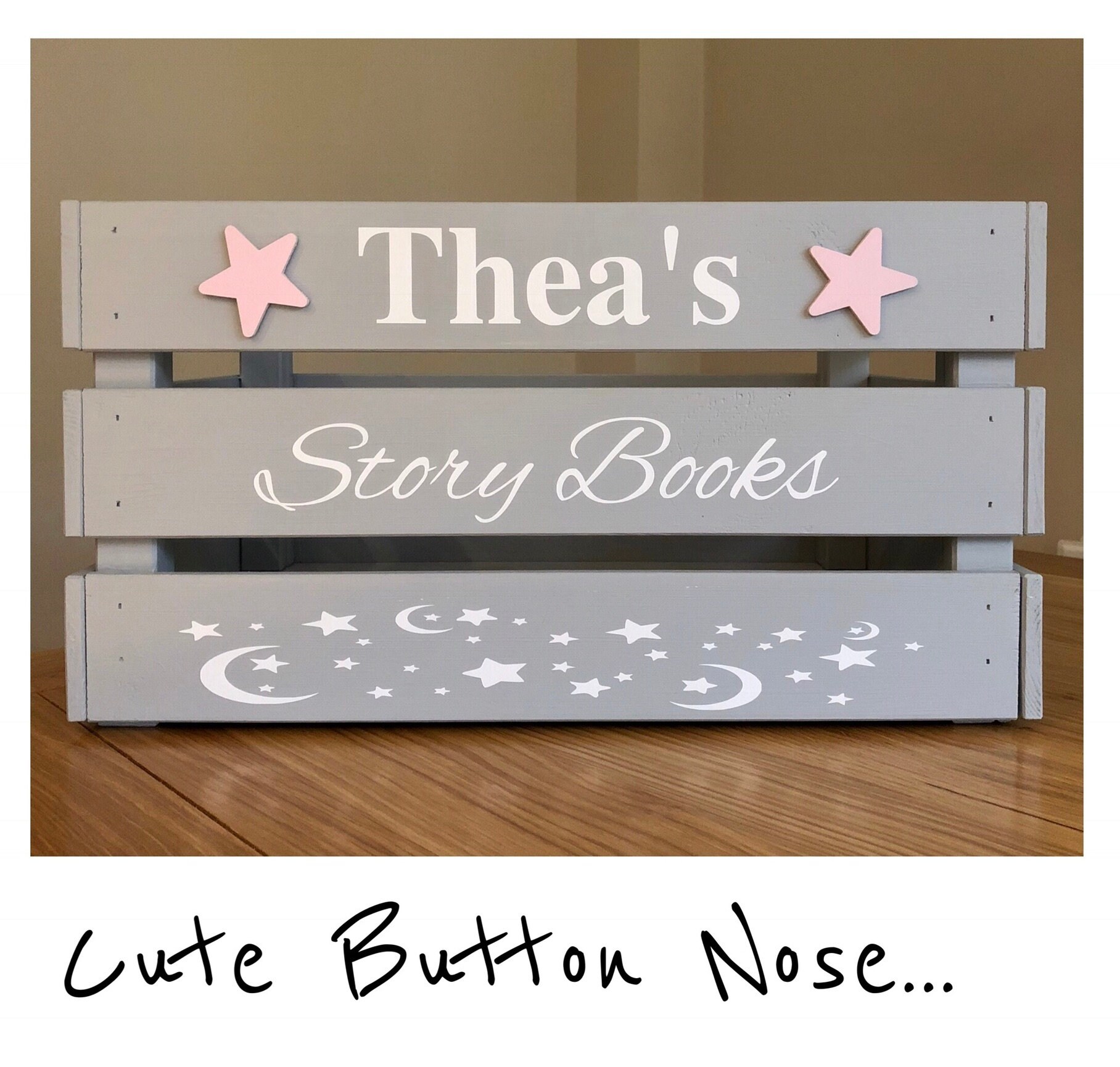 Personalised Large Story Books Wooden Crate - Etsy