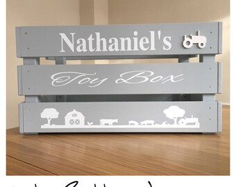 Personalised Large Pet Wooden Toy Box/ Crate - Etsy