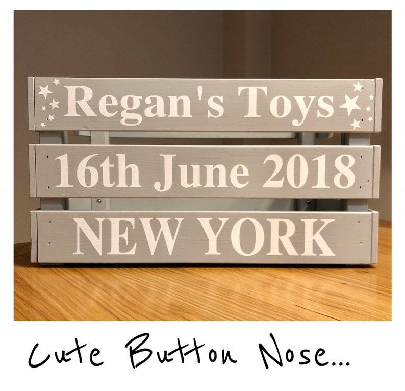 Personalised Large Wooden Toy Crate - Etsy