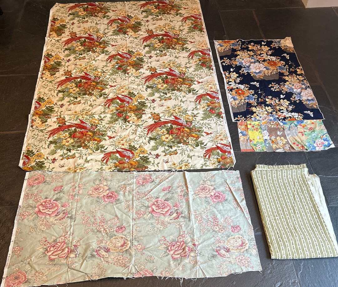 Group of Late 1900s Drapery Fabric - Etsy