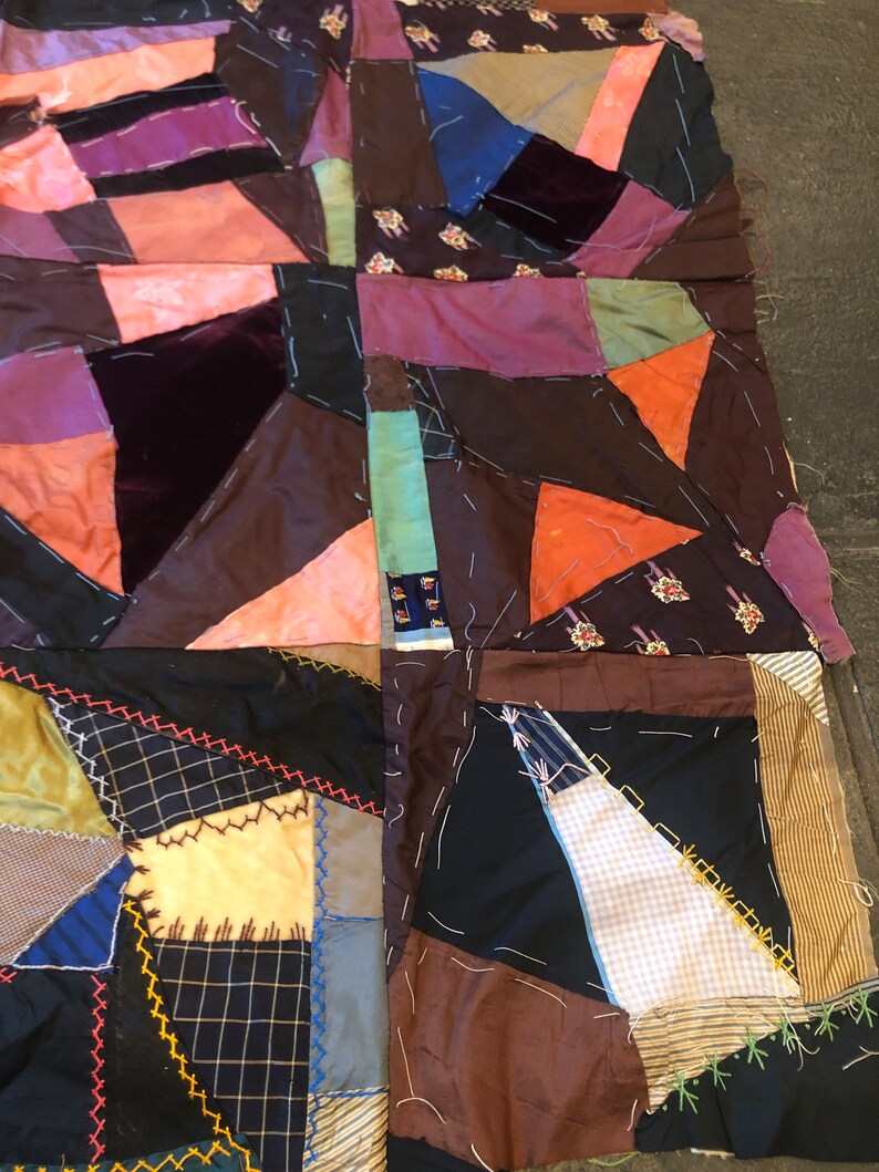 Crazy Quilt Top - Etsy
