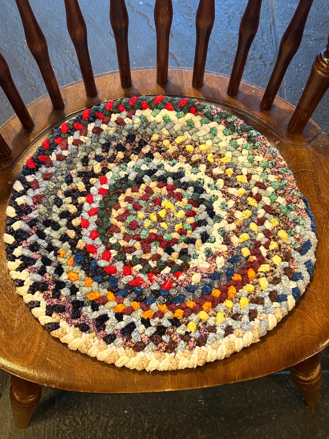 Vintage His and Hers Braided Chair Cushions - Etsy