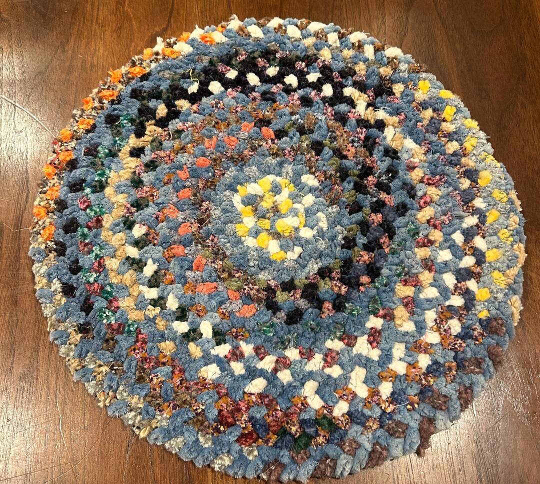 Vintage Braided Seat Cushion - Etsy
