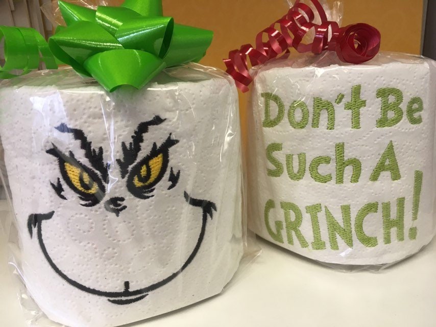 Grinch Funny Toilet Paper Embroidery Designs- INSTANT DOWNLOAD - Etsy