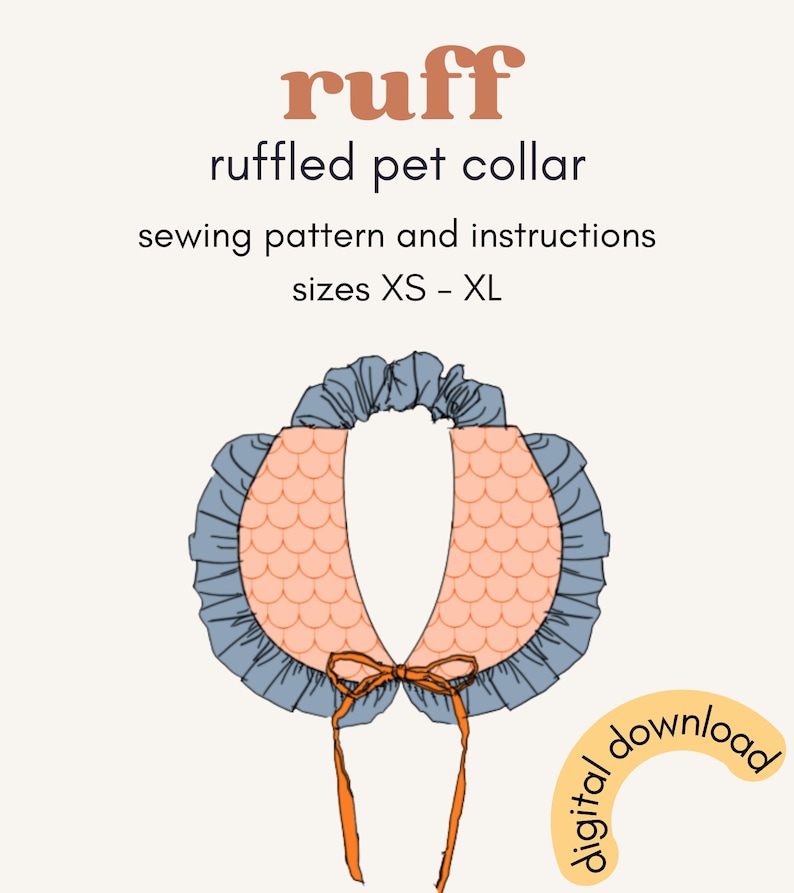 Ruff - Ruffled Pet Collar Digital Pattern - Etsy