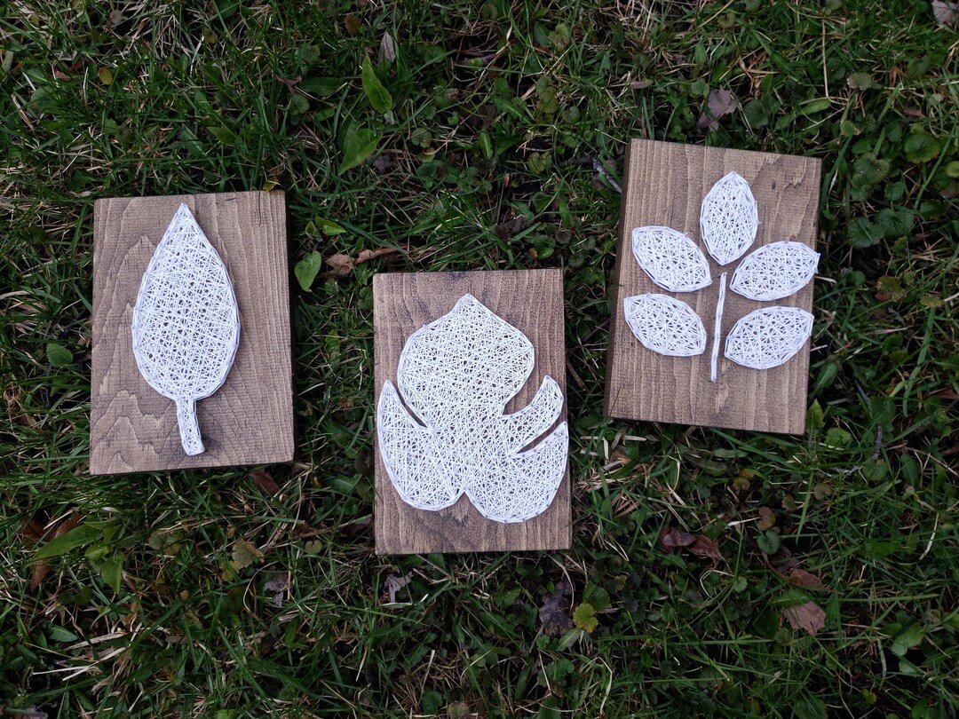 Plant Leaf String Art - Etsy