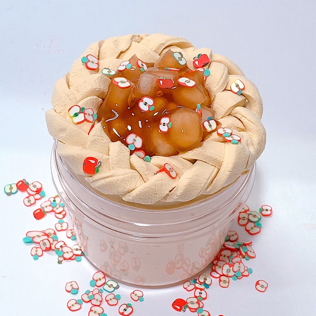 Apple Pie Slime, DIY Clay Butter Slime, Stress Relief Toy Shop, Crunchy ...